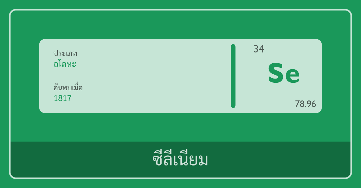 ซีลีเนียม - ตารางธาตุ